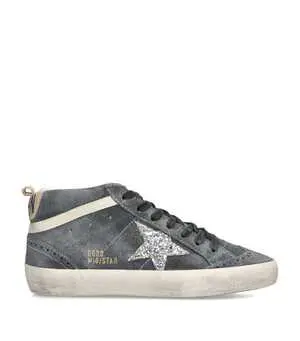 GOLDEN GOOSE Suede Mid Star Sneakers - Blue