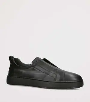 Santoni Leather Victory Sneakers