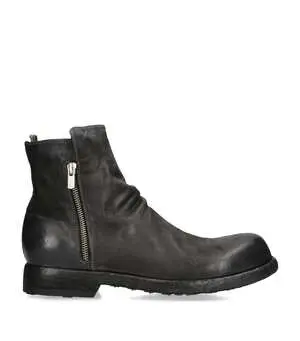 Officine Creative Suede Zip-up Ankle Boots