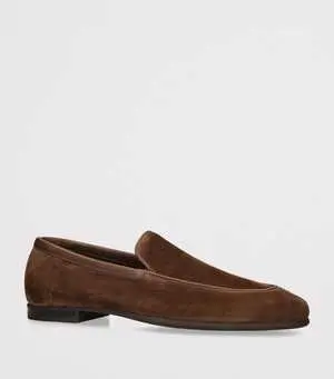 John Lobb Suede Tyne Ii Loafers