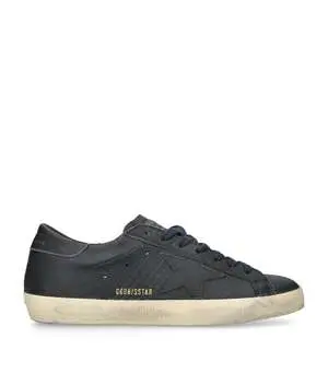 GOLDEN GOOSE Leather Super-star Sneakers - Navy