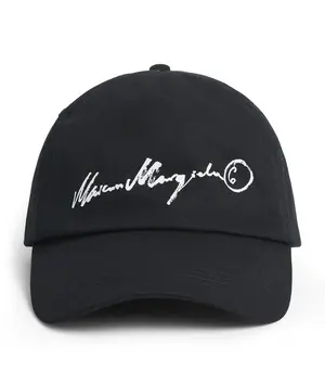 MAISON MARGIELA Cotton Logo Cap - Black