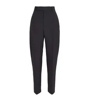 JIL SANDER Virgin Wool Tailored Trousers - Black
