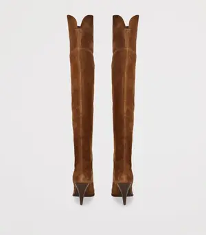 Casadei Suede Over-the-knee Boots