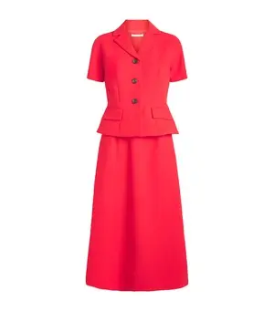 EMILIA WICKSTEAD Wool Alexina Midi Dress