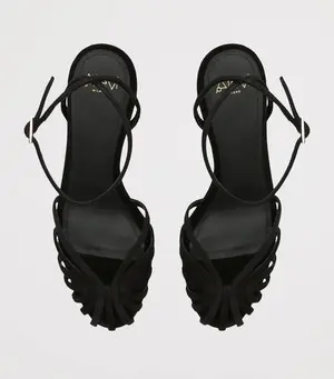 ALEVI MILANO Suede Blake Heeled Sandals 75
