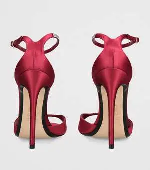 ALEVI MILANO Ninel Crystal Embellished Satin Stiletto Sandals