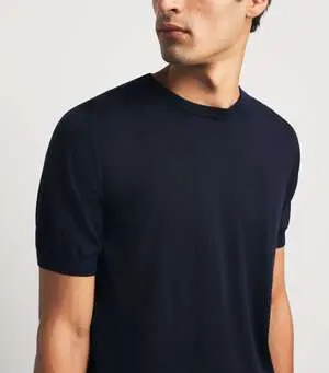 LARDINI Virgin Wool Knitted T-shirt