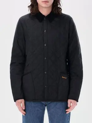 Barbour Quilted Jacket With Corduroy Collar - Black