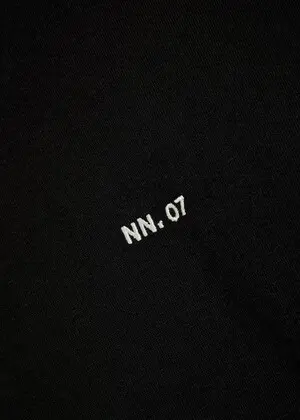 Nn07 Adam Logo-embroidered Cotton T-shirt - Black