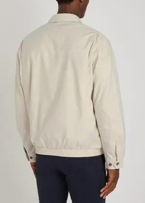 Polo Ralph Lauren Embroidered Logo Shell Windbreaker Jacket - Stone