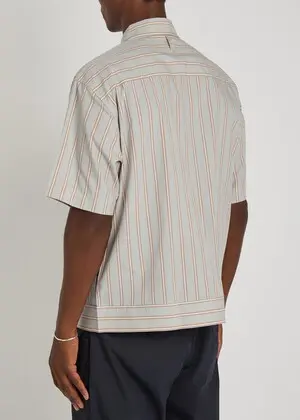 Nn07 Reed Striped Cotton Shirt