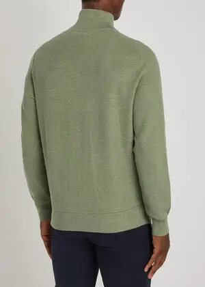 Polo Ralph Lauren Half-zip Waffle-knit Cotton Jumper - Green