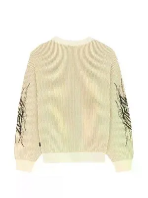 IUTER Ribbed-knit Graphic-print Sweater
