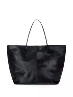 Elisabetta Franchi Large Leather Tote Bag - Black