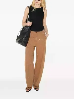 Elisabetta Franchi Embellished Denim Balloon Trousers