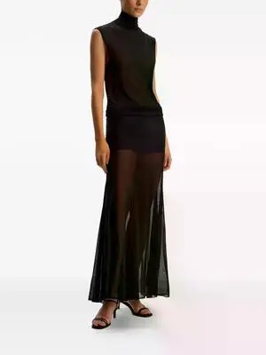 12 STOREEZ Sleeveless Turtleneck Maxi Dress