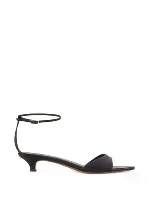 12 STOREEZ Jane Leather Sandals - Black