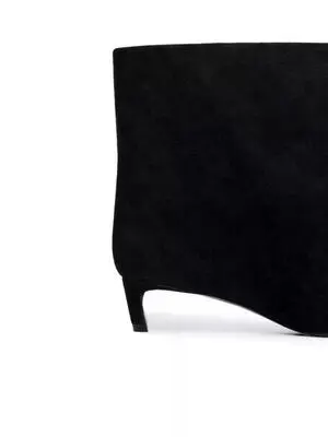 12 STOREEZ Suede Kitten-heel Ankle Boots