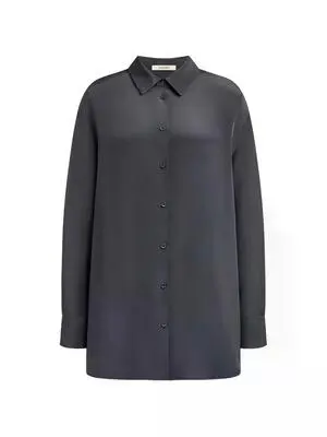 12 STOREEZ Mulberry Silk Shirt - Grey