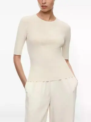 12 STOREEZ Souffle Ribbed-knit Top