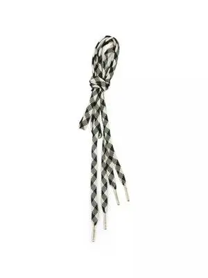 GOLDEN GOOSE Check Pattern Laces With Logo Engraved Aglets