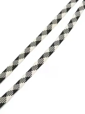 GOLDEN GOOSE Check Pattern Laces With Logo Engraved Aglets