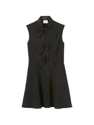 Claudie Pierlot Sleeveless Tie-neck Mini Dress