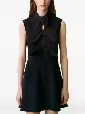 Claudie Pierlot Sleeveless Tie-neck Mini Dress