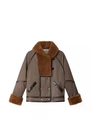 MARANT ETOILE Faux-fur Trimmed Jacket - Brown