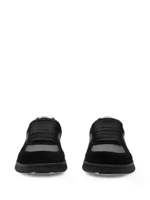 Burberry Calf Leather And Suede Sneakers - Black