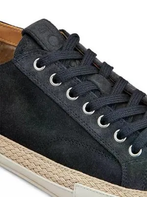 TOD'S Suede Espadrille Sneakers With Braided Trim