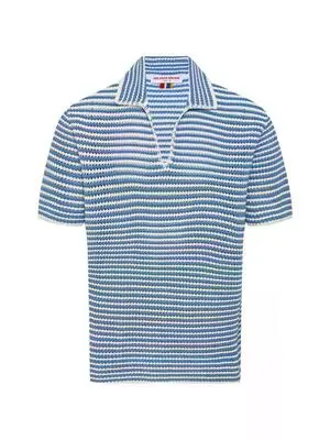 Orlebar Brown Batten Stripe-knit T-shirt - Blue
