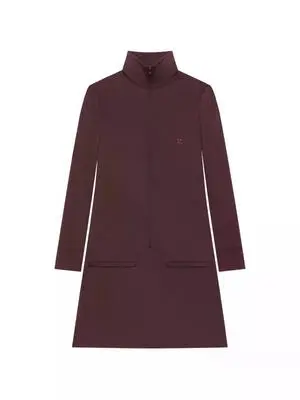COURREGES Zipped Long-sleeved Mini Dress - Red