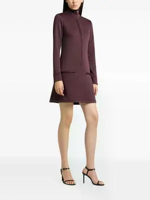 COURREGES Zipped Long-sleeved Mini Dress