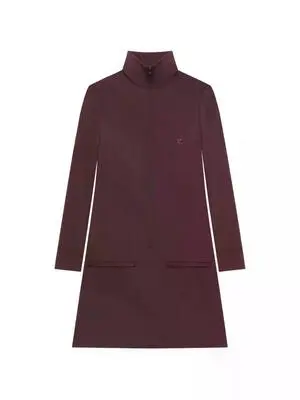 COURREGES Zipped Long-sleeved Mini Dress - Red