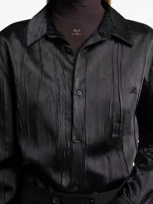 COURREGES Crinkled Satin Shirt