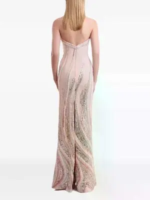 GEMY MAALOUF Beaded Sequin-embellished Maxi Dress