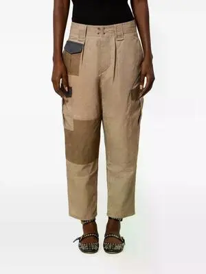 MARANT ETOILE Patchwork Cotton Cargo Pants
