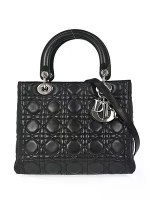 Dior 2008 Lady Cannage Tote Bag - Black