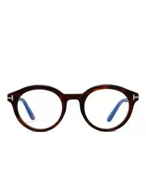 TOM FORD Round-frame Glasses - Brown