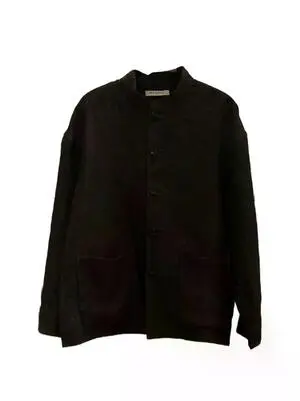 AVIVA JIFEI XUE Argyle Jacquard-weave Single Breasted Coat - Brown