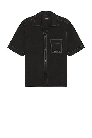 Amiri Script Linen Shirt