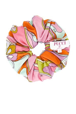 Emilio Pucci Silk Twill Scrunchie