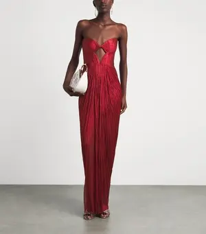 MARIA LUCIA HOHAN Naima Strapless Gown - Red