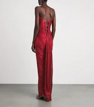MARIA LUCIA HOHAN Naima Strapless Gown - Red