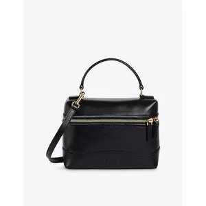 Sandro Sandro Tangolino Leather Top-Handle Bag Black