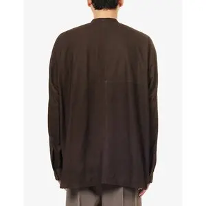Rick Owens Relaxed Larry Leather Shirt
