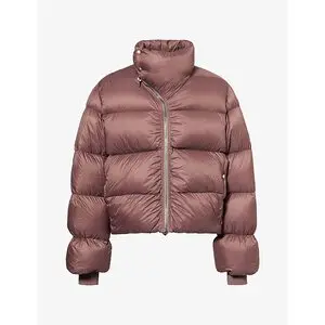 Rick Owens High-neck Welt-pocket Puffer Jacket - Grape
