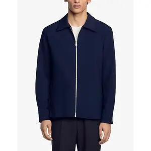 Sandro Zipped Regular-fit Stretch-woven Shirt